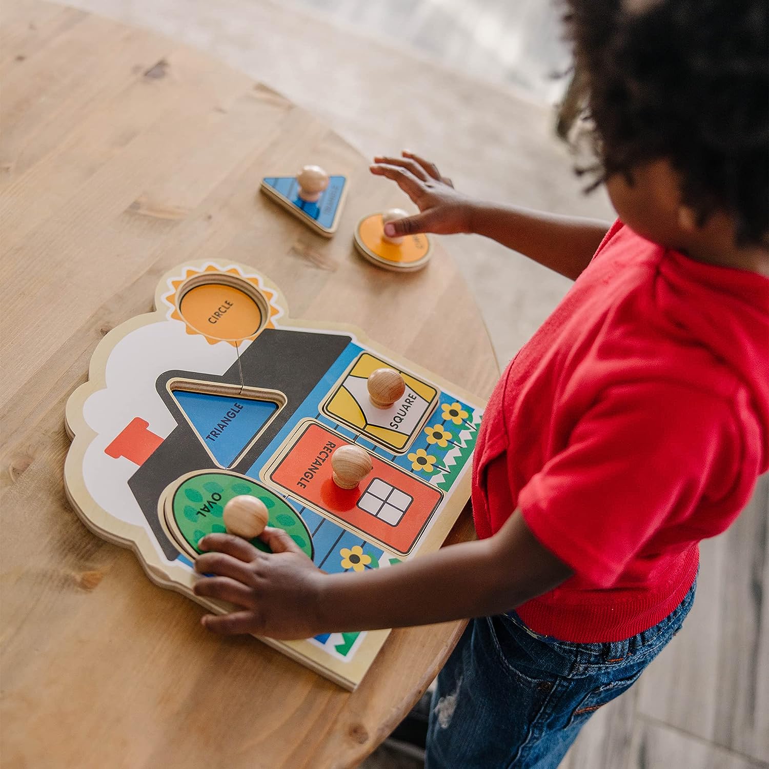 NHE Group | First Shapes Large Peg Puzzle - 5 Pieces