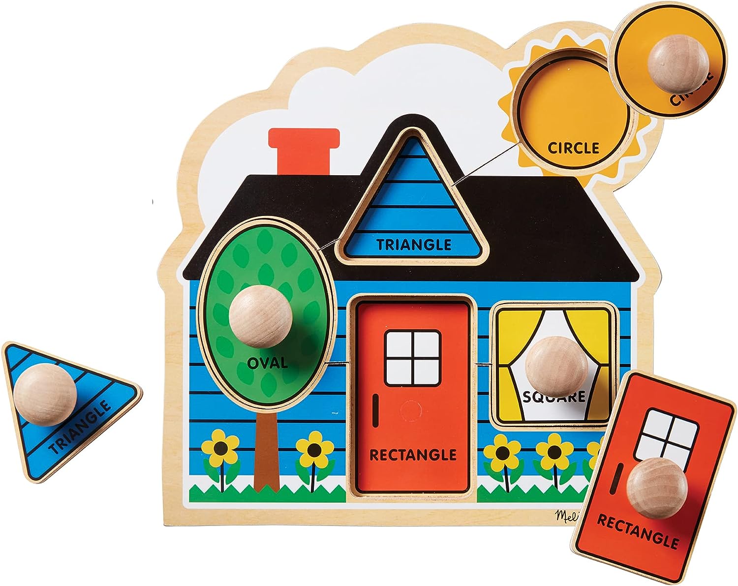 NHE Group | First Shapes Large Peg Puzzle - 5 Pieces