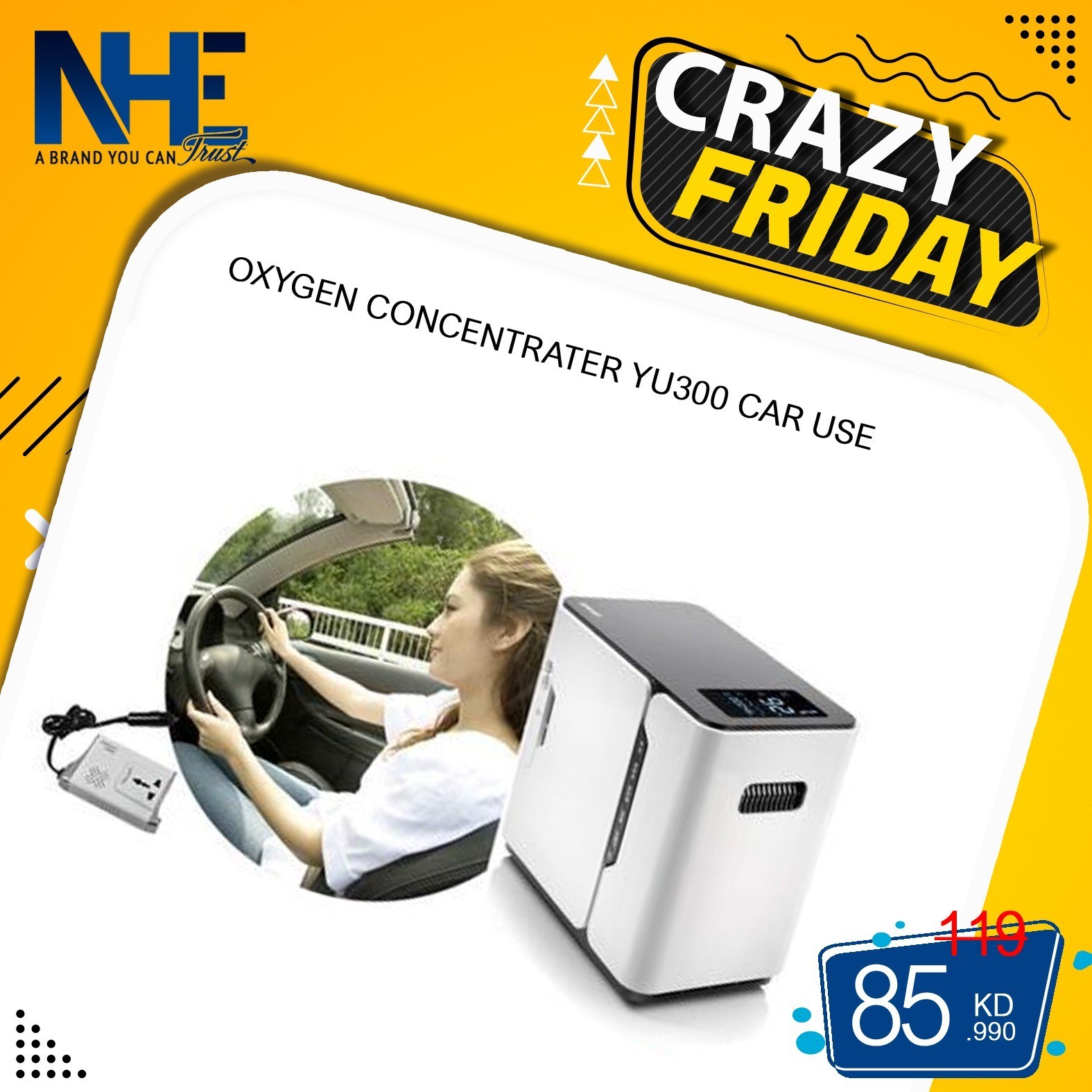 NHE Group | OXYGEN CONCENTRATER YU300 CAR USE